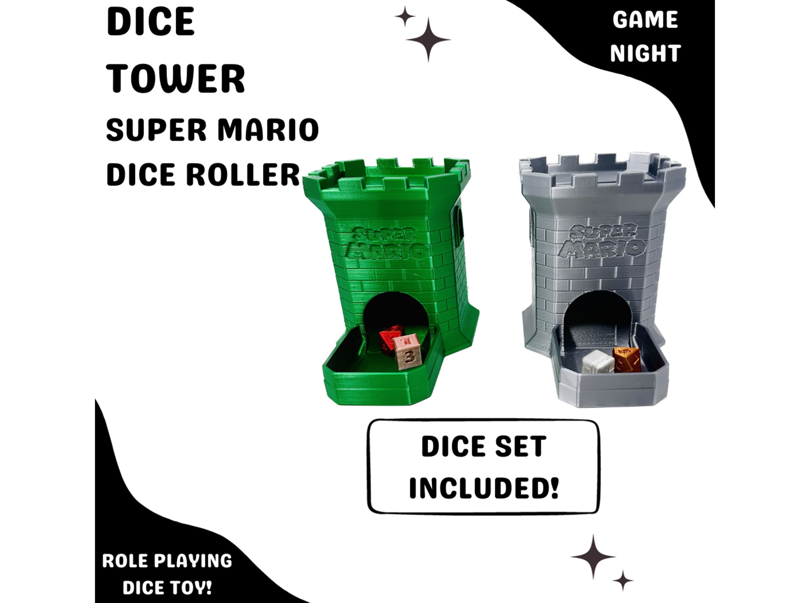 Super Mario Party Dice Tower Tabletop Roleplaying Dice Roller Custom ...