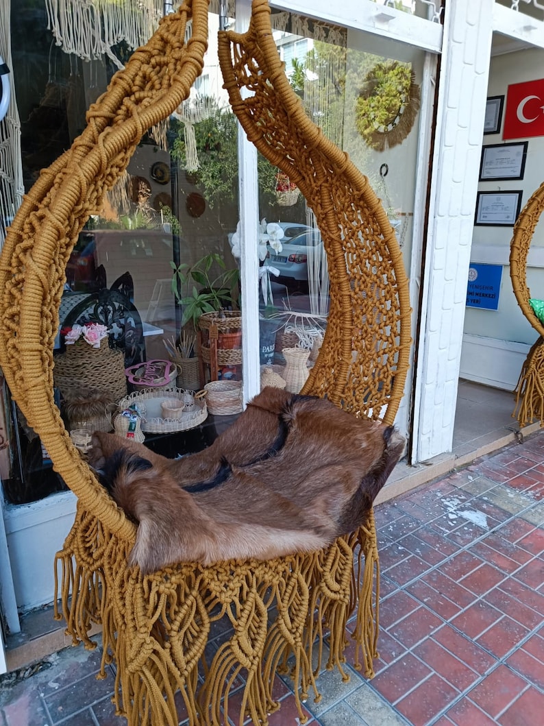 Luxuorious Swing Macrame Hammock Chair Macrame Round Swing - Etsy