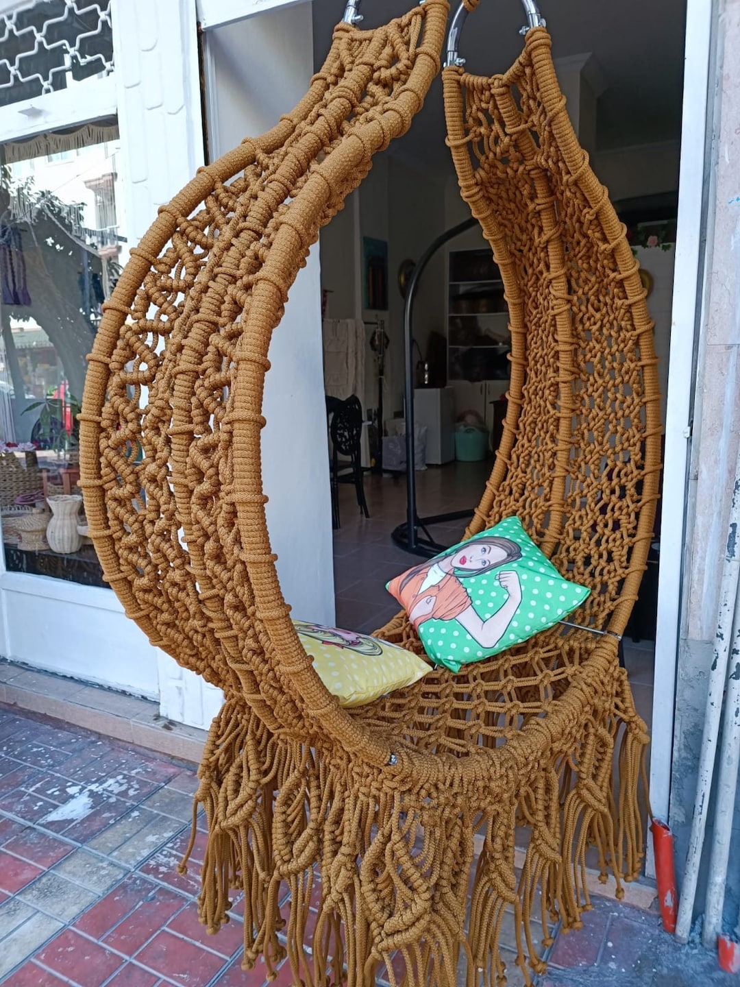 Luxuorious Swing Macrame Hammock Chair Macrame Round Swing - Etsy