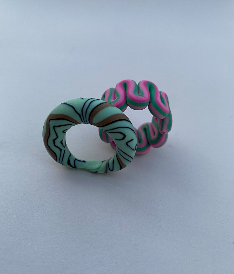 Polymer Clay Rings - Etsy