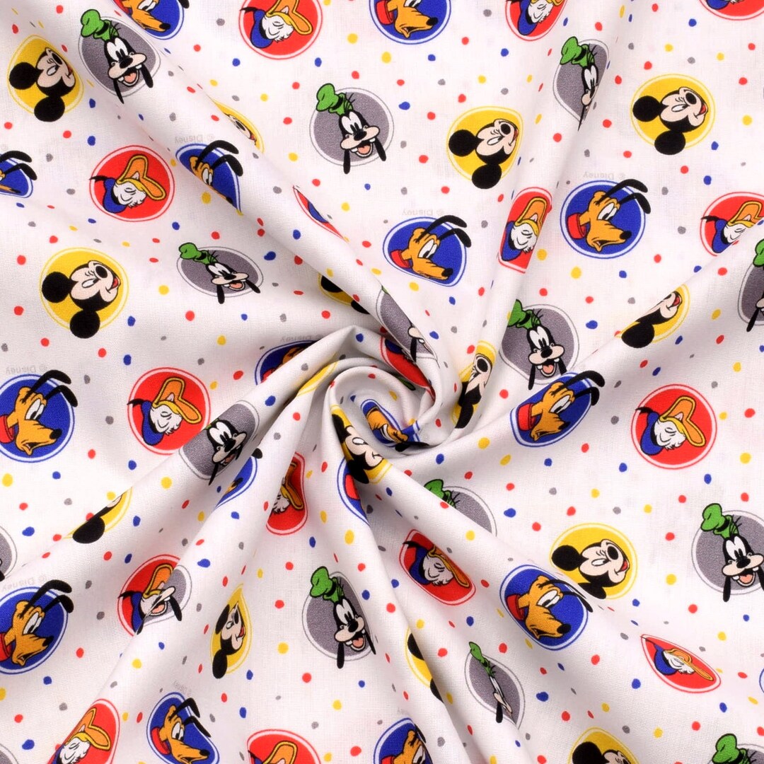 Cotton Fabric Disney's Mickey Mouse Licensed Fabric Children's Fabrics ...