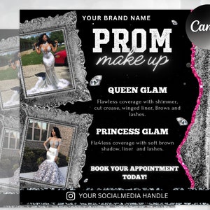 Prom Makeup Flyer, Prom Makeup, MUA Flyer, Makeup Flyer, Prom Flyer ...