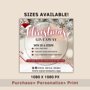 Christmas Raffle Flyer, Christmas Flyer, DIY Flyer Design Template ...