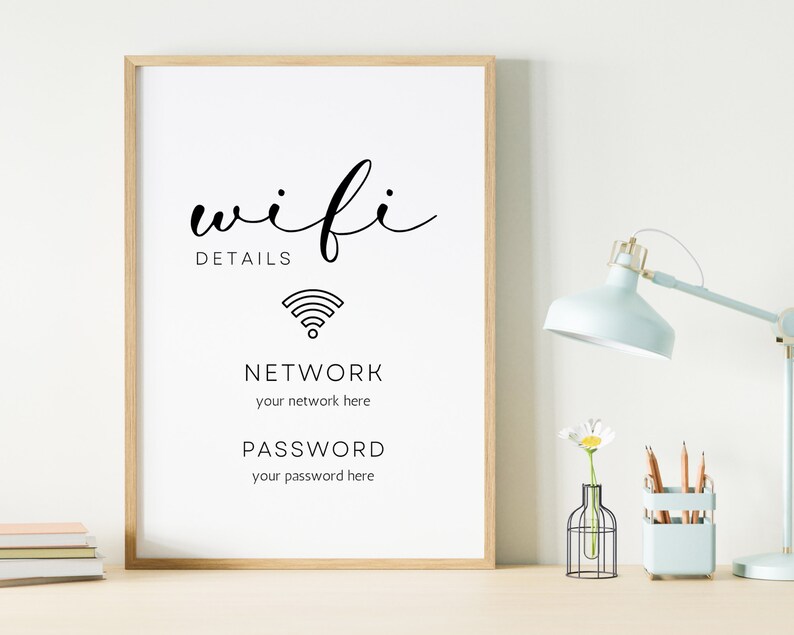 Wifi Password Sign Qr Code Sign Wifi Sign Wifi Qr Codewifi - Etsy