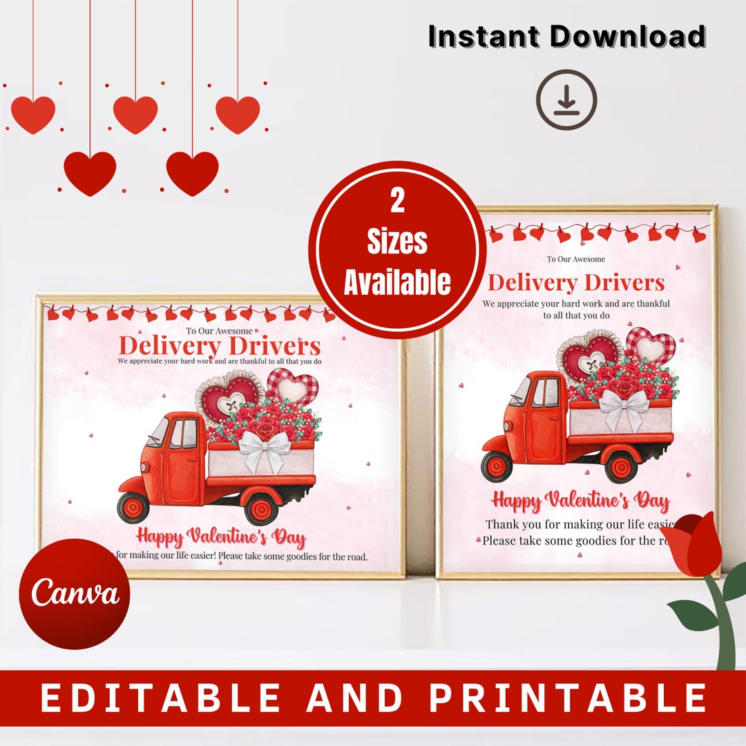 Valentines Day Delivery Snack Cart Sign, Delivery Sign Baby Snacks ...