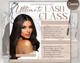 Lash Class Flyer Set Course Flyer Lash Training Course Book Now ...