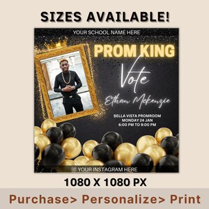 Vote Homecoming KING , Social Media Flyer, Class Campaign Flyer, High ...