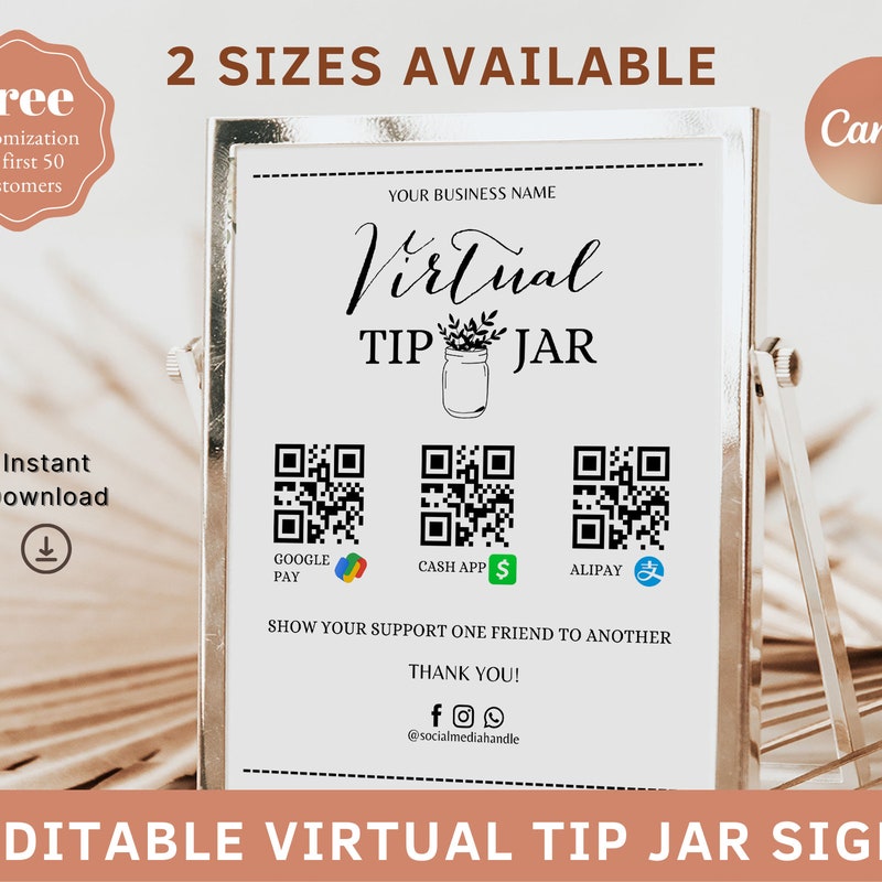 Tipping Jar Flyer - Etsy