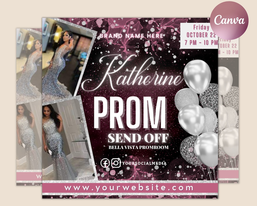 Prom Invitation, Prom Send off Flyer, Prom Invitation Flyer, Prom Flyer ...
