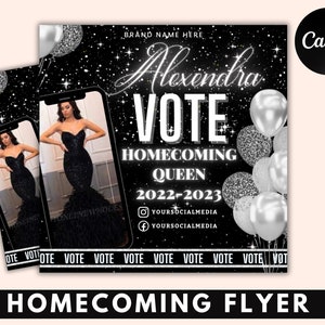 Vote Homecoming Queen Flyer, Homecoming Flyer, Campaign Flyer, Class ...