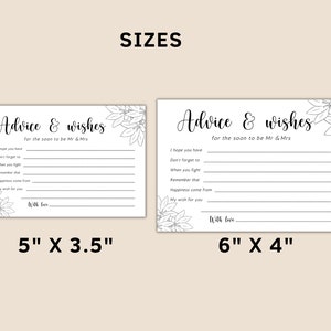Advice for Bride, Advice for Couple, Wedding Advice Card, Marriage ...
