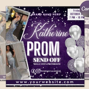 Prom Invitation, Prom Send off Flyer, Prom Invitation Flyer, Prom Flyer ...