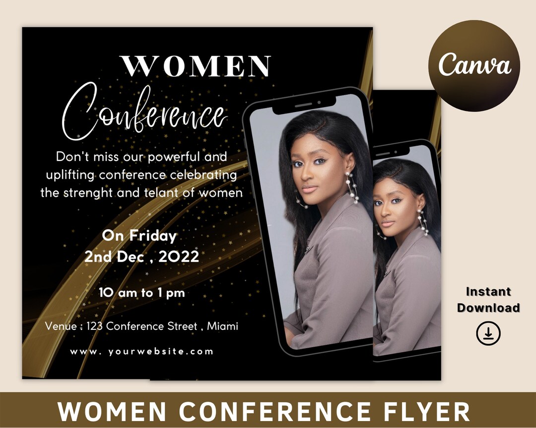 Women's Conference, Women Empowerment Flyer, Women Conference Flyer ...