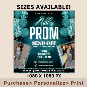 Prom Invitation Flyer, Prom Event Flyer, Prom Invitation, Prom Event ...