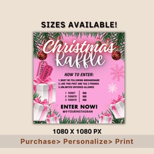 Christmas Raffle Flyer, Christmas Flyer, DIY Flyer Design Template ...