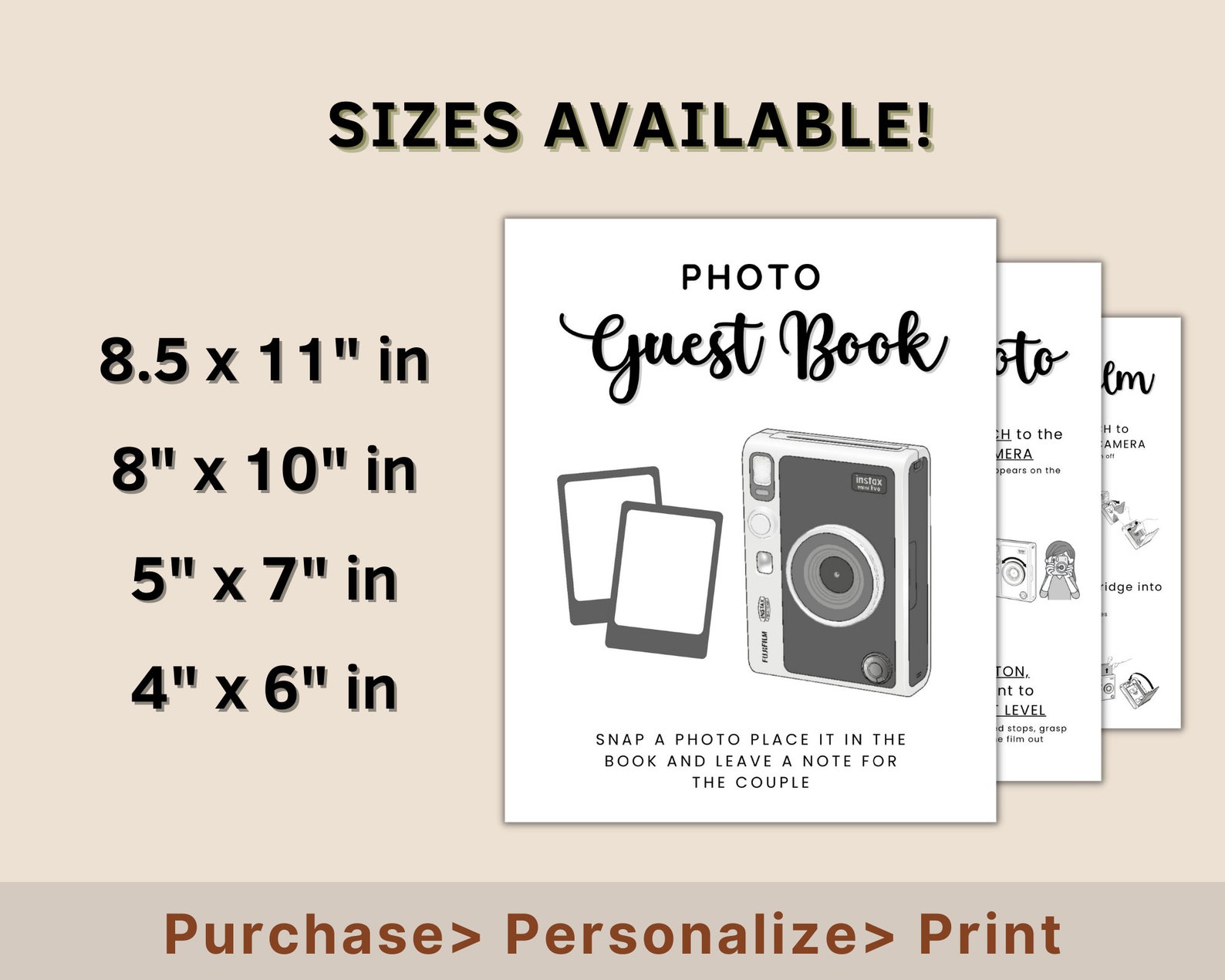 Instax Mini Evo Photo Guestbook, Instax Mini Evo Camera Instructions ...