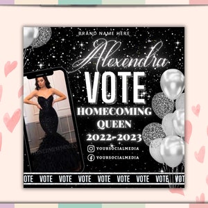 Vote Homecoming Queen Flyer, Homecoming Flyer, Campaign Flyer, Class ...