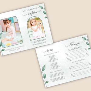 Baptism Program Lds, Editable LDS Baptism Program Template, LDS Baptism ...