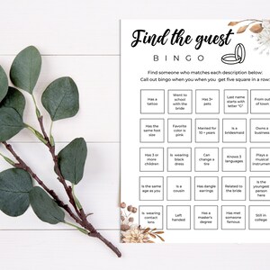 Find the Guest Bingo, Find the Guest, Guess the Guest, Find the Guest ...