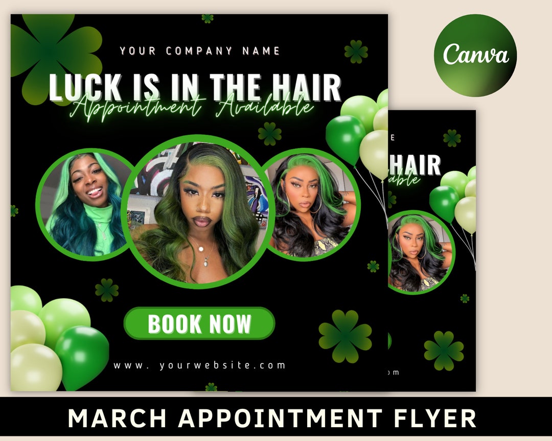 March Booking Flyer, March Sale Flyer, March Appointment Flyer, Book ...