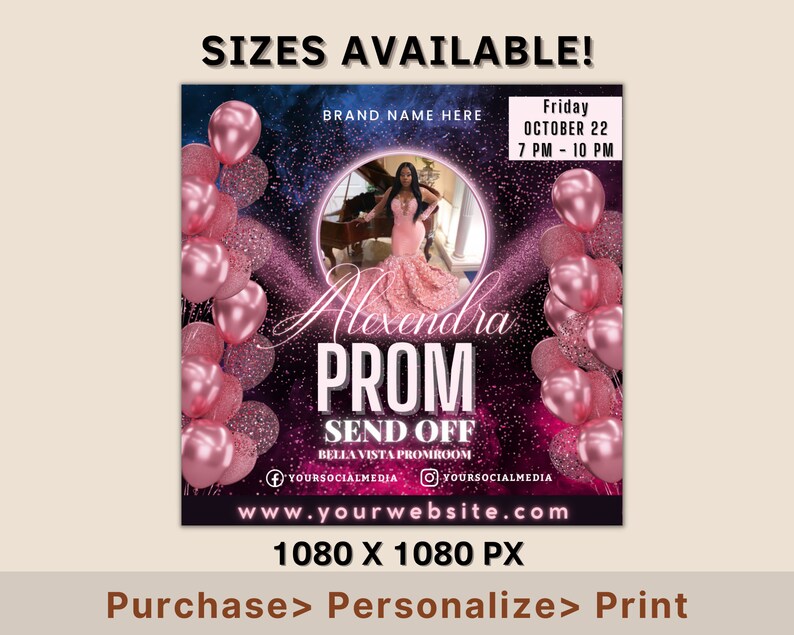 Prom Invitation Flyer Prom Event Flyer Prom Invitation Prom - Etsy