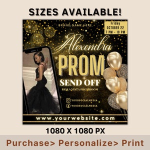 Prom Invitation Flyer, Prom Event Flyer, Prom Invitation, Prom Event ...