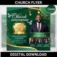 Communion Sunday Flyer Template: Editable Canva Church Design - Etsy
