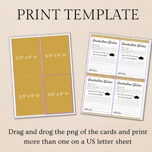 Graduation Advice Cards and Sign, Printable & Editable Graduation ...