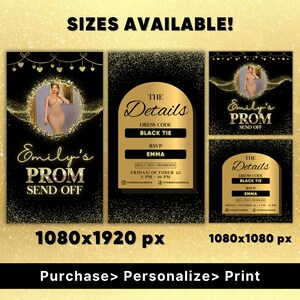 Prom Send off Invitation, Prom Invitation Flyer, Prom Makeup Flyer ...
