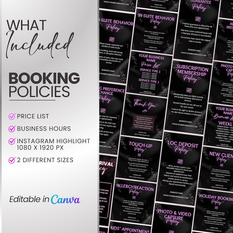 35+ Booking Policy Templates, Editable Booking Policies for Instagram ...