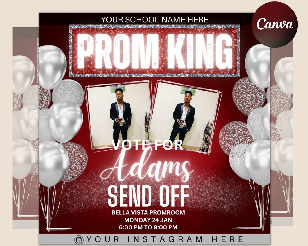 Vote Homecoming KING , Social Media Flyer, Class Campaign Flyer, High ...