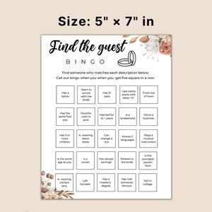 Find the Guest Bingo, Find the Guest, Guess the Guest, Find the Guest ...