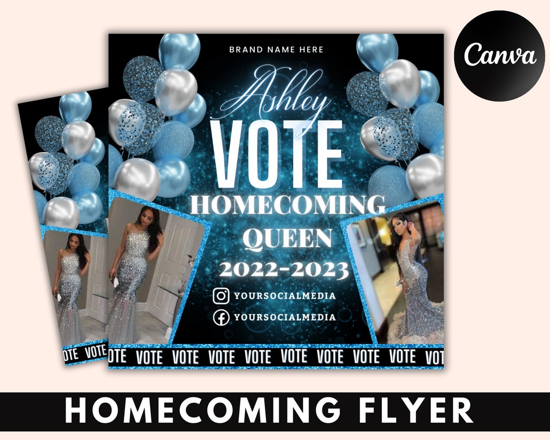 Vote Homecoming Queen Flyer, Homecoming Flyer, Campaign Flyer, Class ...