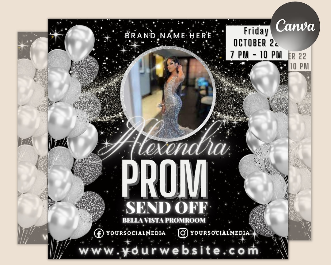 Prom Invitation, Prom Send off Flyer, Prom Invitation Flyer, Prom Flyer ...