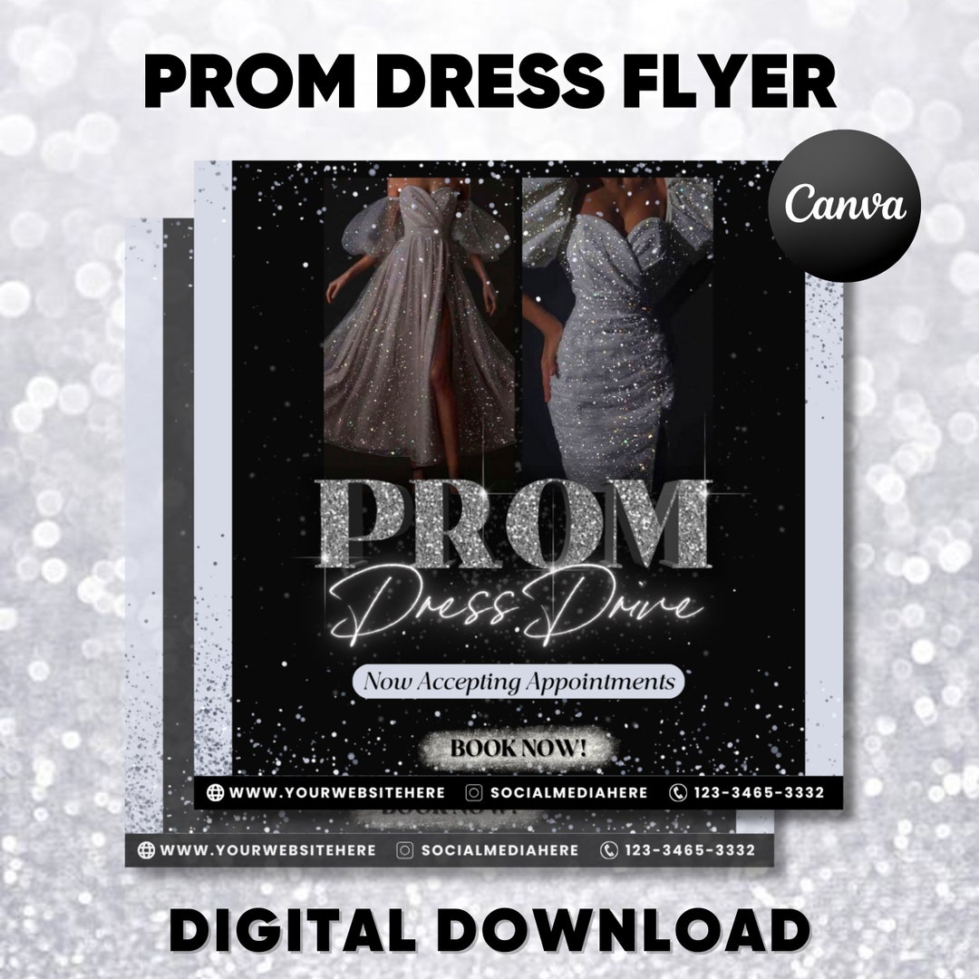 Prom Dress Flyer, Prom Send off Flyer, Prom Flyer, Prom Send off ...