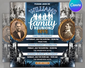 Family Reunion Flyer, Family Reunion Announcement Flyer, Editable ...