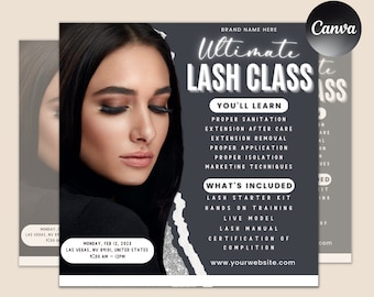 Lash Class Flyer Set Course Flyer Lash Training Course Book Now ...