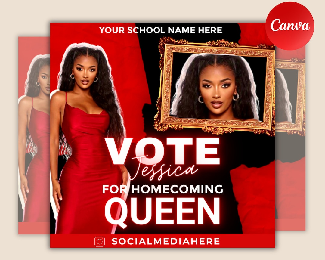 Vote Homecoming Queen Flyer Homecoming Flyer Campaign Flyer - Etsy