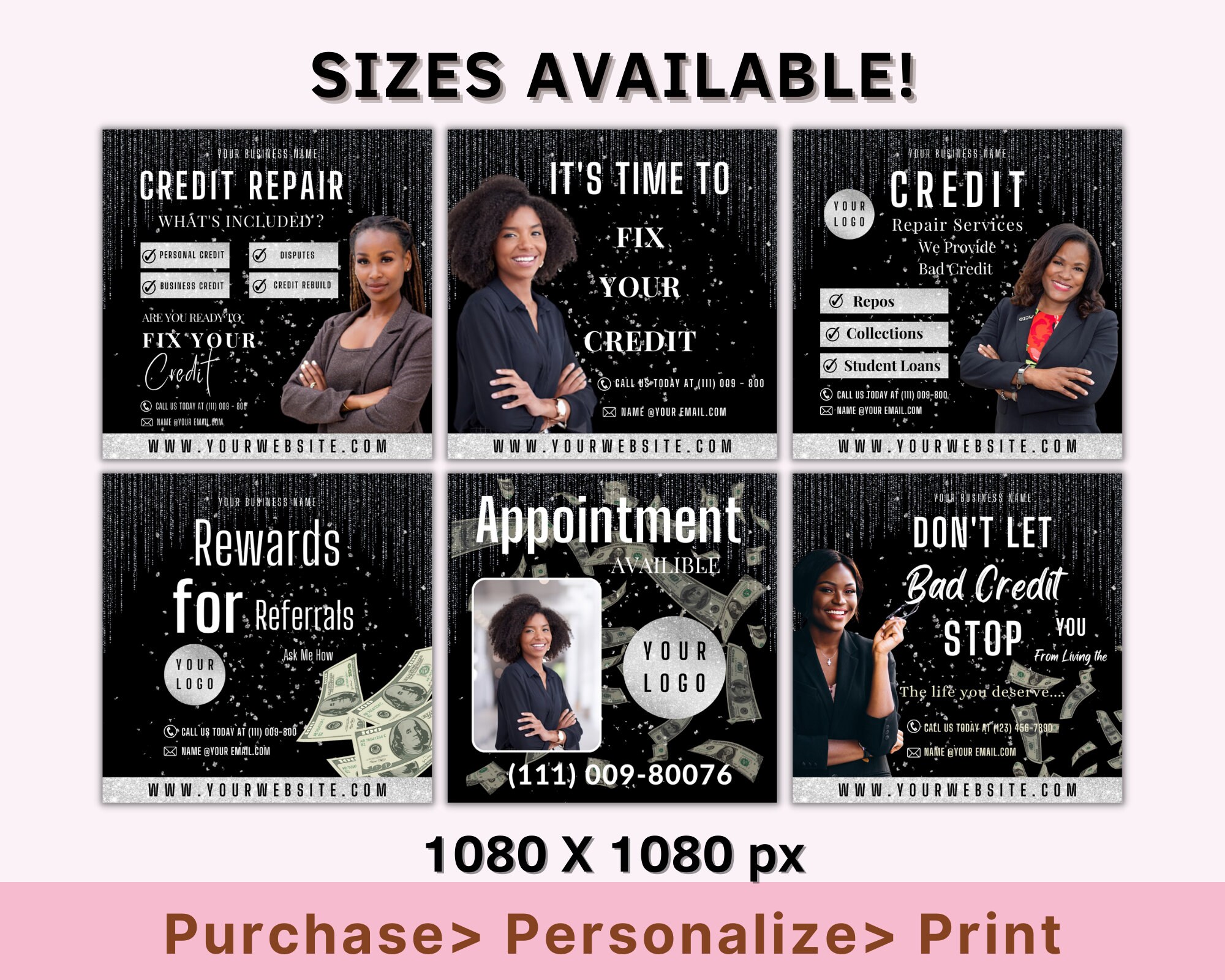 Credit Repair Flyer, DIY Flyer Template Design, Editable Flyer ...