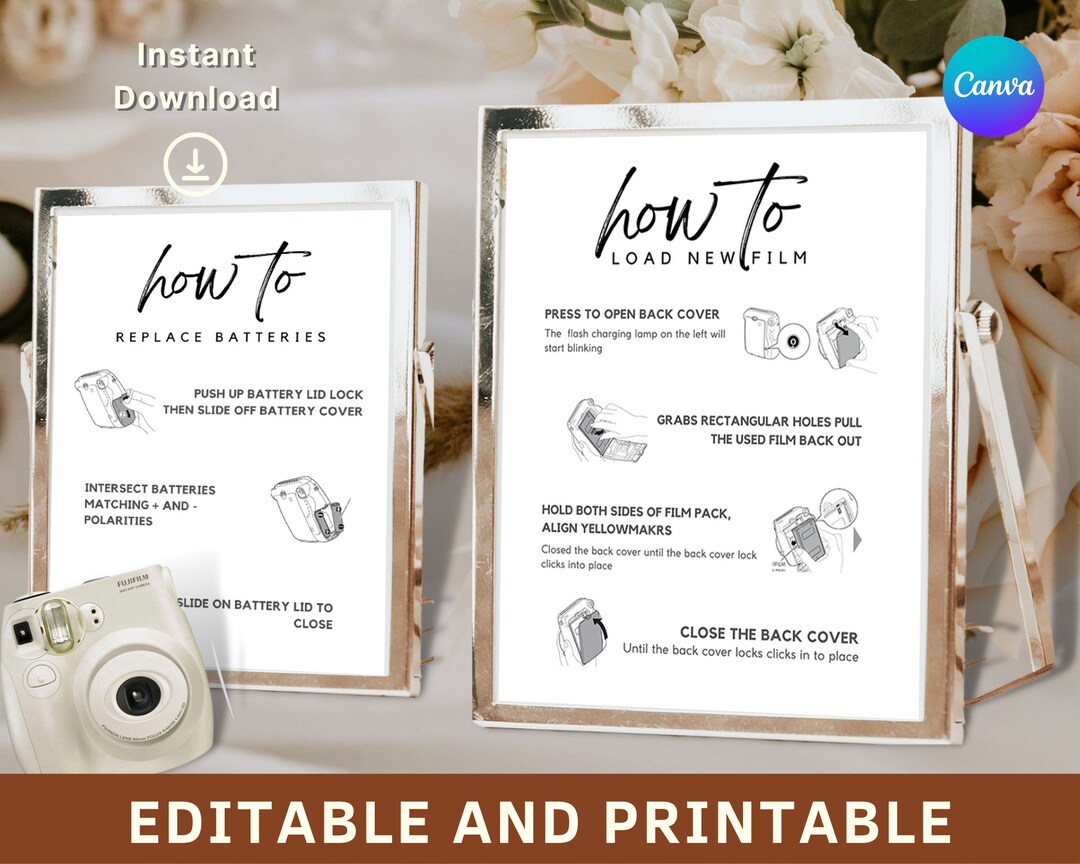 Instax Guest Book Sign | Instax Mini 9, Guest Book, How to Load New ...