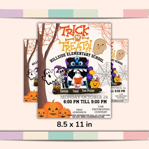 EDITABLE Trunk or Treat, Halloween Flyer, Trunk or Treat Invitation ...