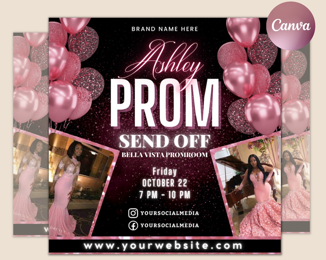 Prom Invitation Flyer, Prom Event Flyer, Prom Invitation, Prom Event ...