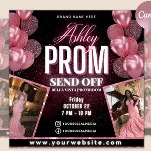 Prom Invitation Flyer, Prom Event Flyer, Prom Invitation, Prom Event ...