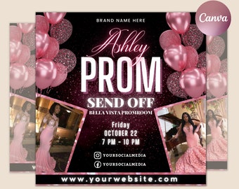 Prom Invitation Flyer, Prom Event Flyer, Prom Invitation, Prom Event ...