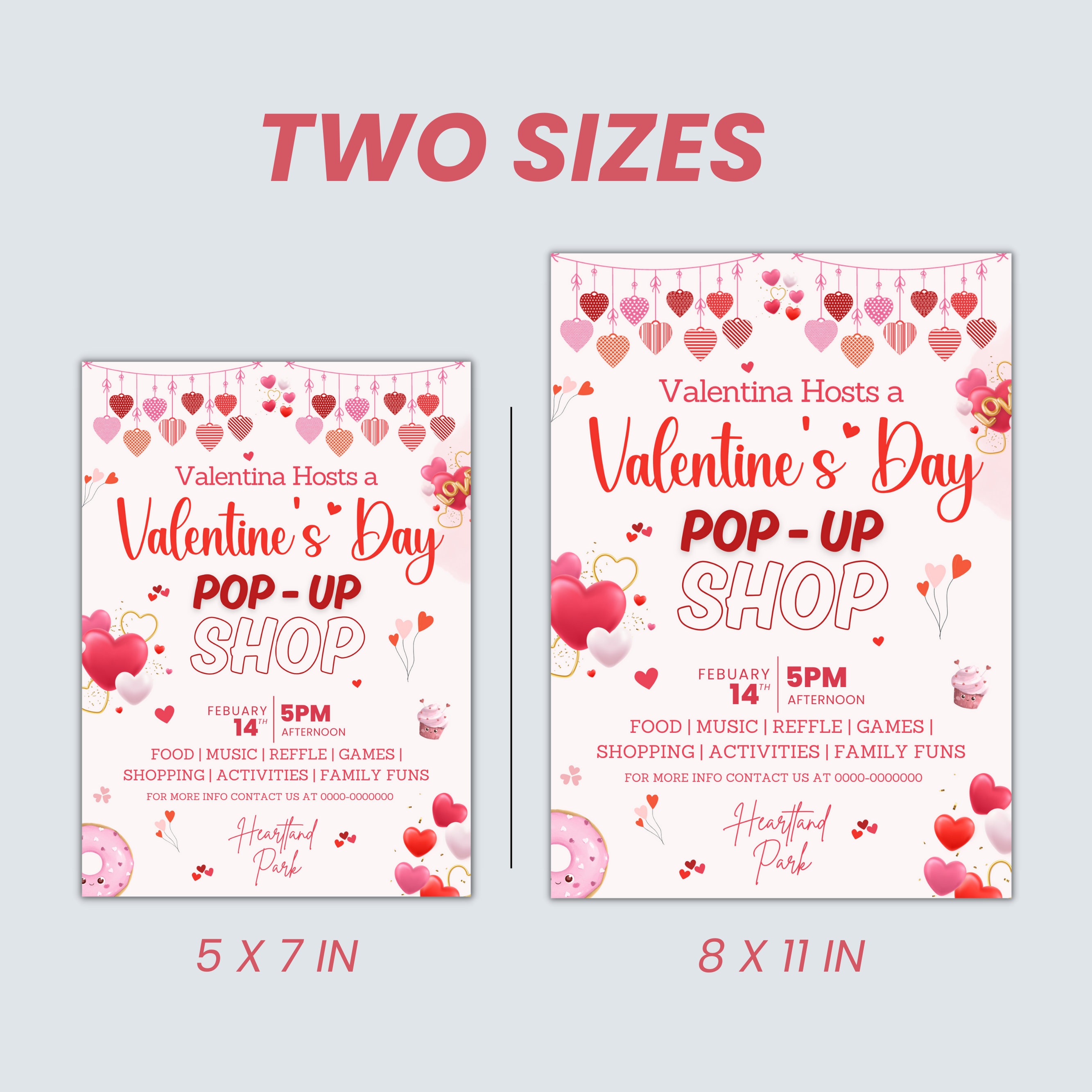 Valentine Pop up Shop Flyer, Valentine Event Flyer Template, Pop up ...