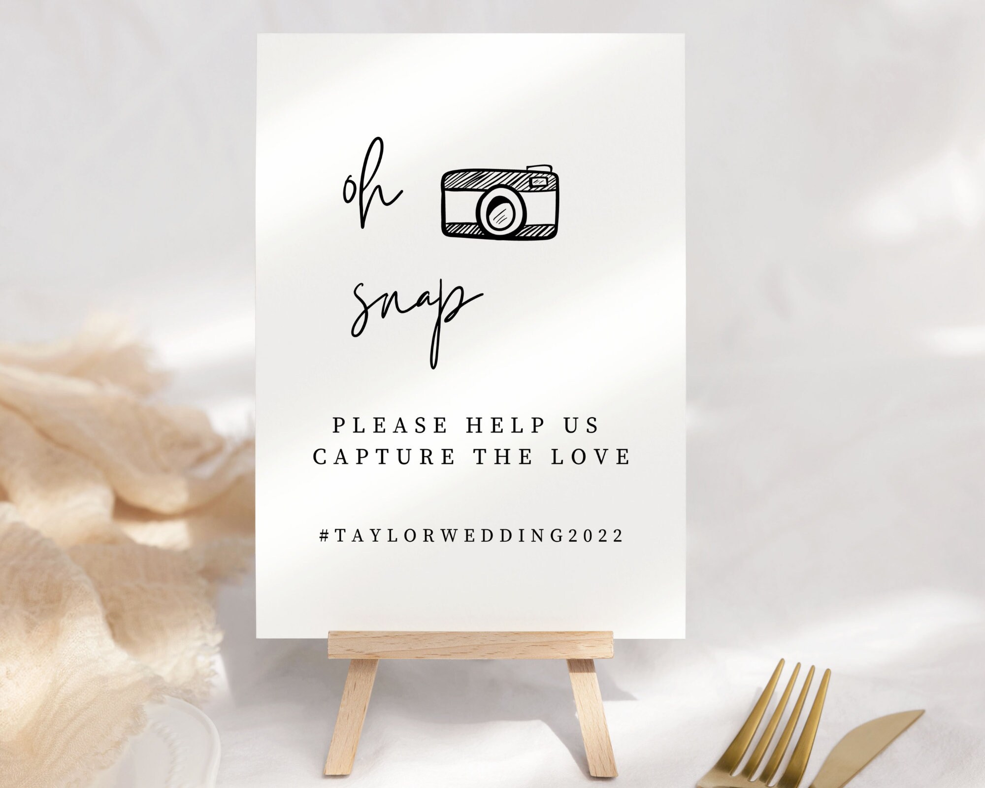 Editable Wedding Hashtag Sign Template, Use Our Hashtag, Hash Tag Sign ...
