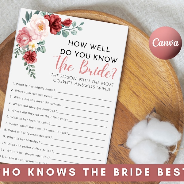 Bride Hen Do Questions - Etsy