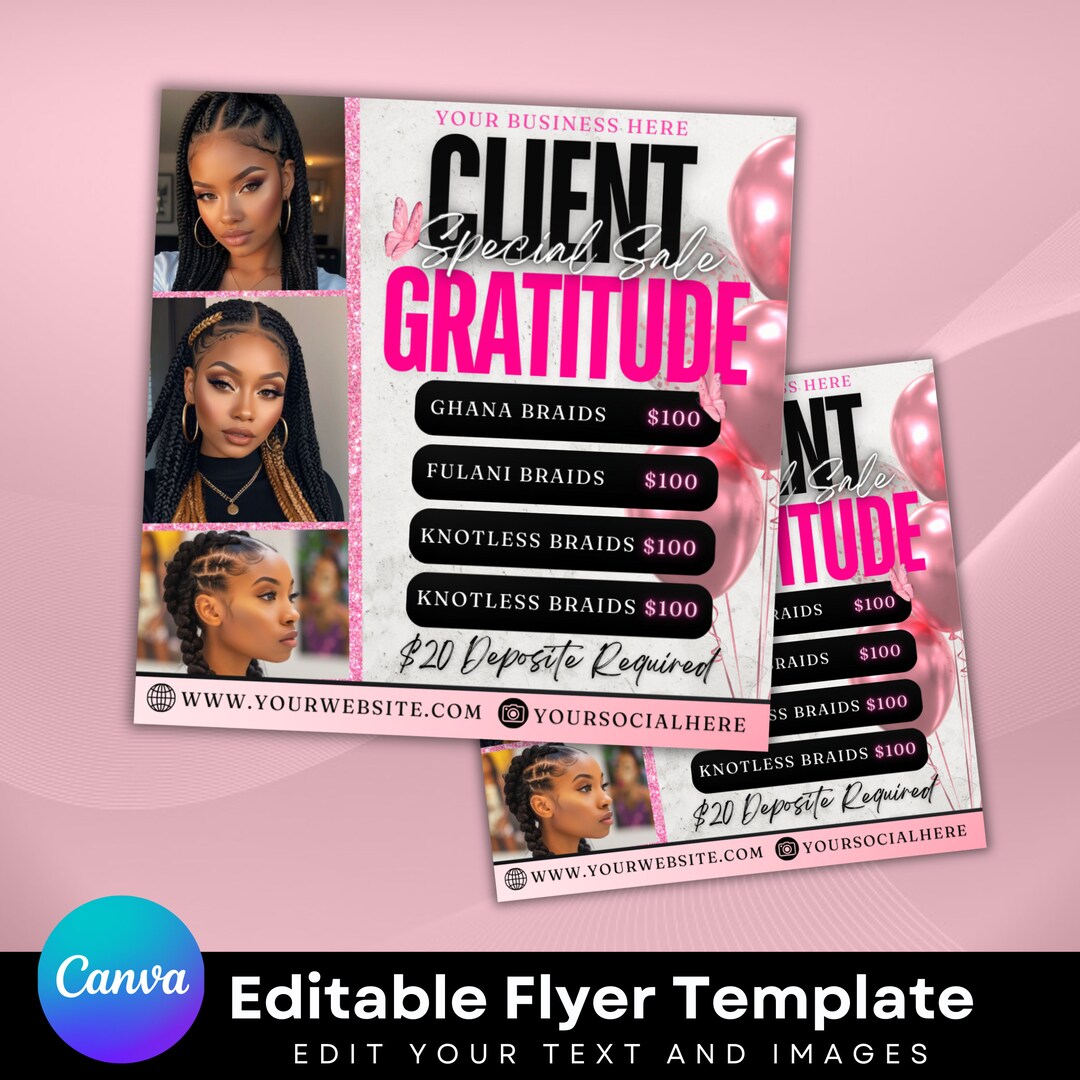 Client Appreciation Flyer, Client Appreciation Sale Flyer, Book Now ...
