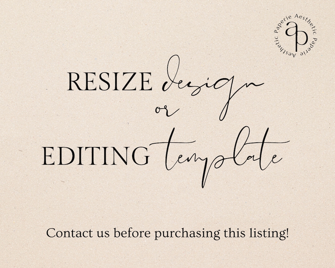 Resize OR Edit Design Template - Etsy