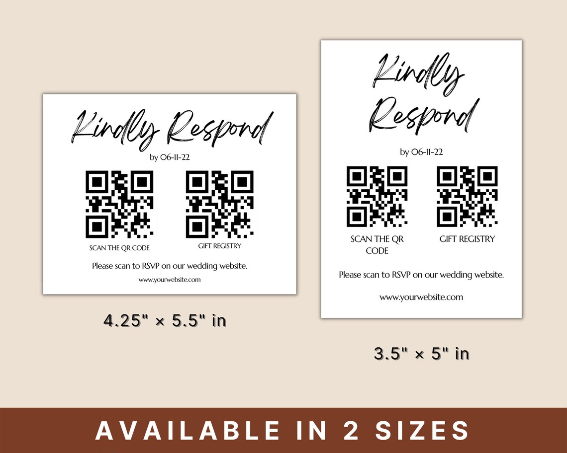 QR Code Invite QR Code Rsvp Card QR Code Wedding Qr Code - Etsy
